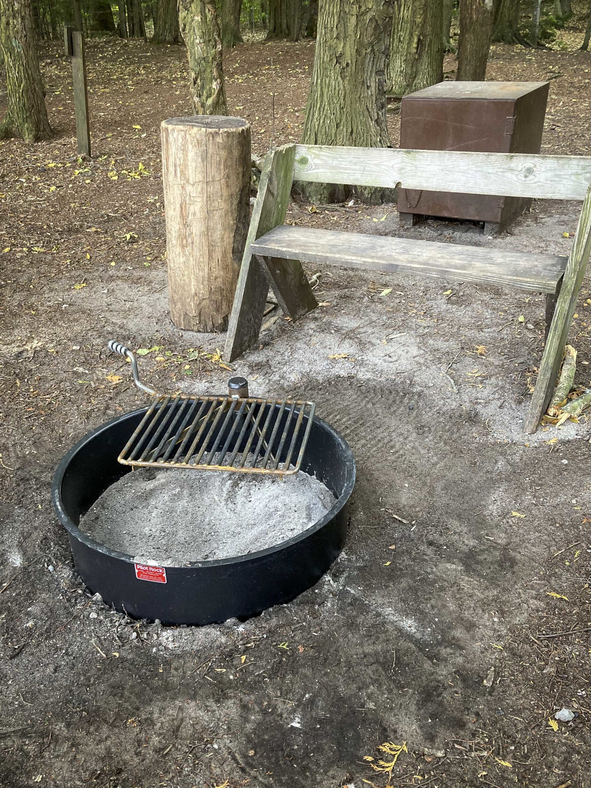 Campsite Fire Rings and Leopold Benches - Newport Wilderness Society